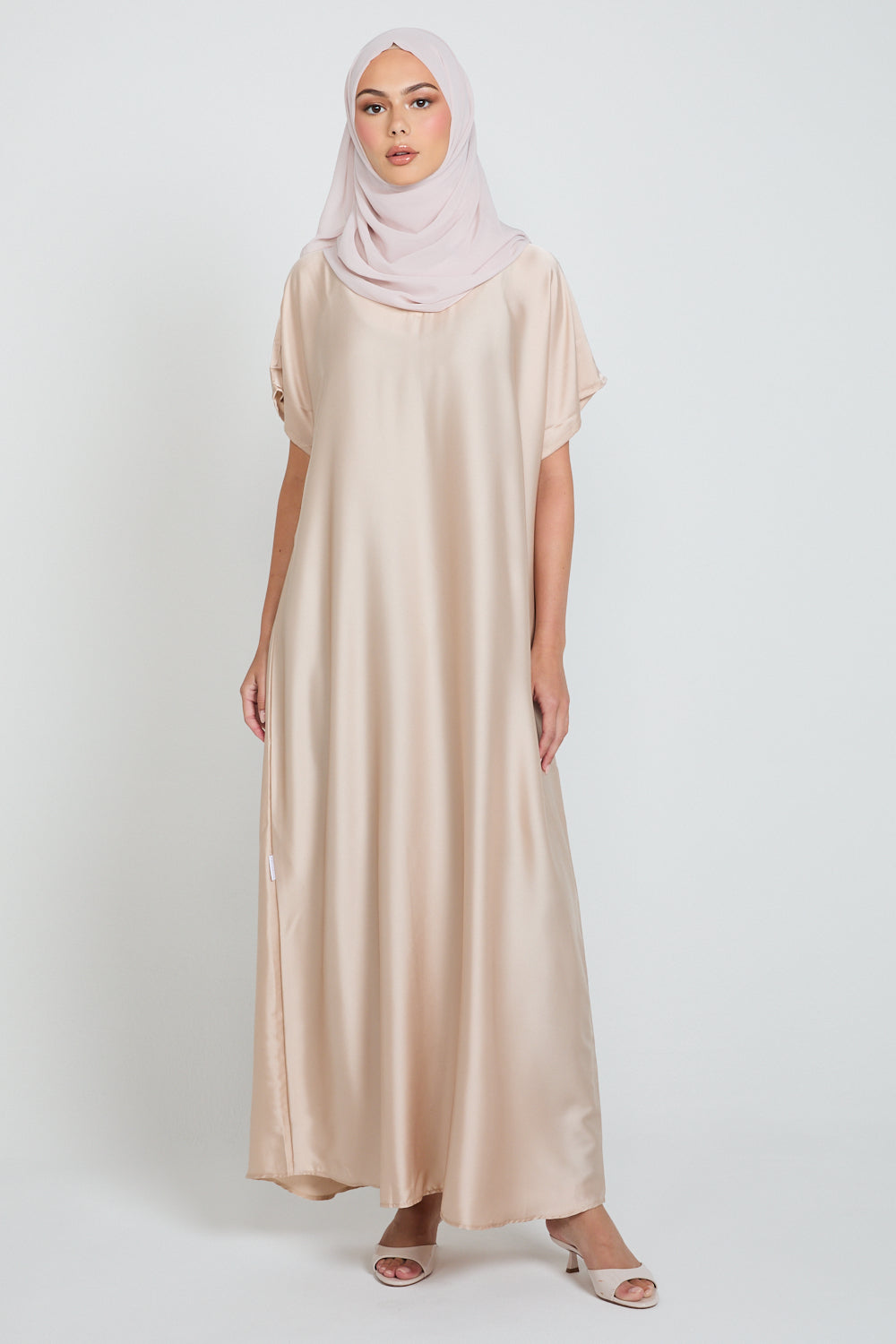 Premium Satin Inner Slip Dress - Champagne Nude – AbayaButh