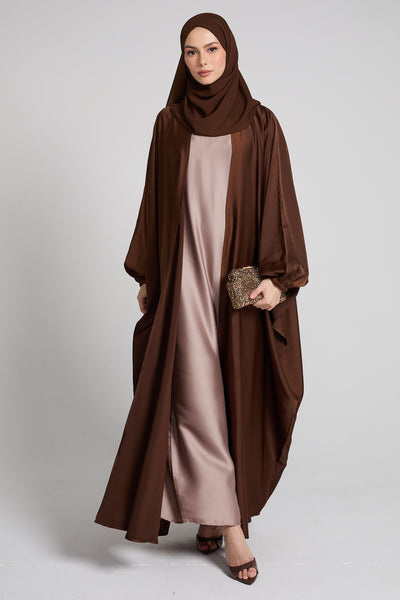 Premium Open Bisht - Mocha Ember – AbayaButh
