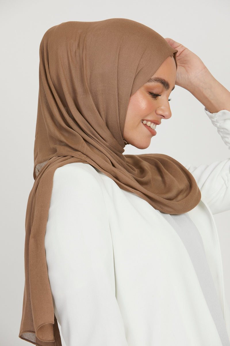 Premium Viscose Hijab - Chocolate Malt